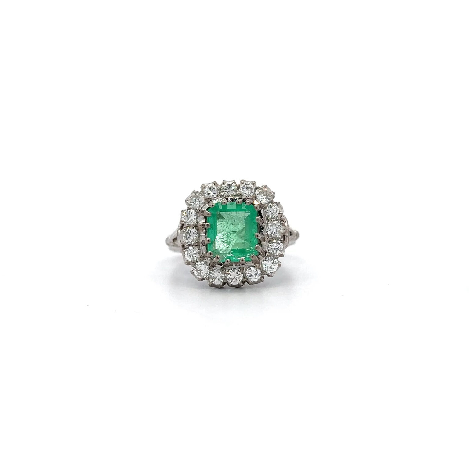 "Entourage" - Vintage Smaragd Ring in 14 Karat Weißgold - Juwelier ...